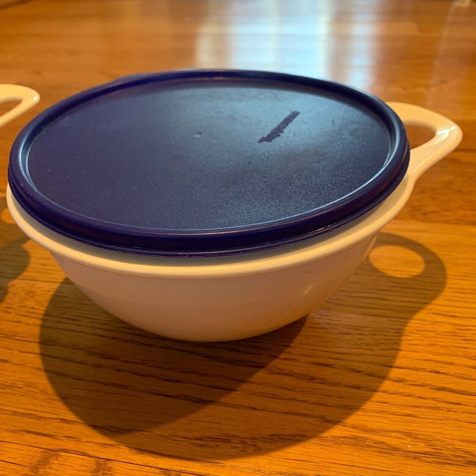 Set of 2 Tupperware Thatsa Mixing Bowl 1.4L 6 Cup White with Lid 3056A ...
