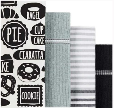 Culinary Classics 8 Piece Kitchen Towel Set Life is What You Bake | eBay