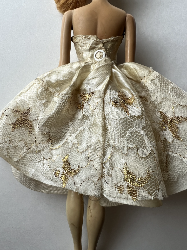 Vintage Barbie Clone Premier Togs? Off-White Satin Strapless Dress w ...