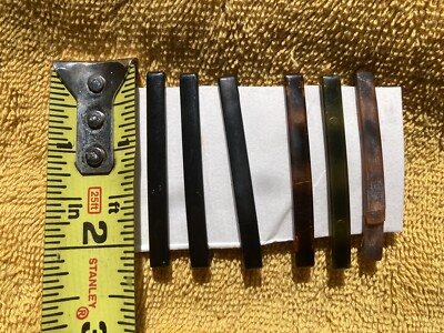 Lot of 4 Vintage Goody Stay Tight 2" Barrettes- Black Tortoise Shell ...