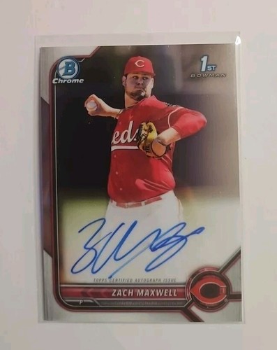 ZACH MAXWELL 2022 1st BOWMAN CHROME PROSPECT AUTOGRAPH #CDA-ZM | eBay