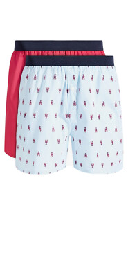 Club Room Men's 2-Pk. Lobster & Solid Boxer Shorts Size Medium BRAND ...