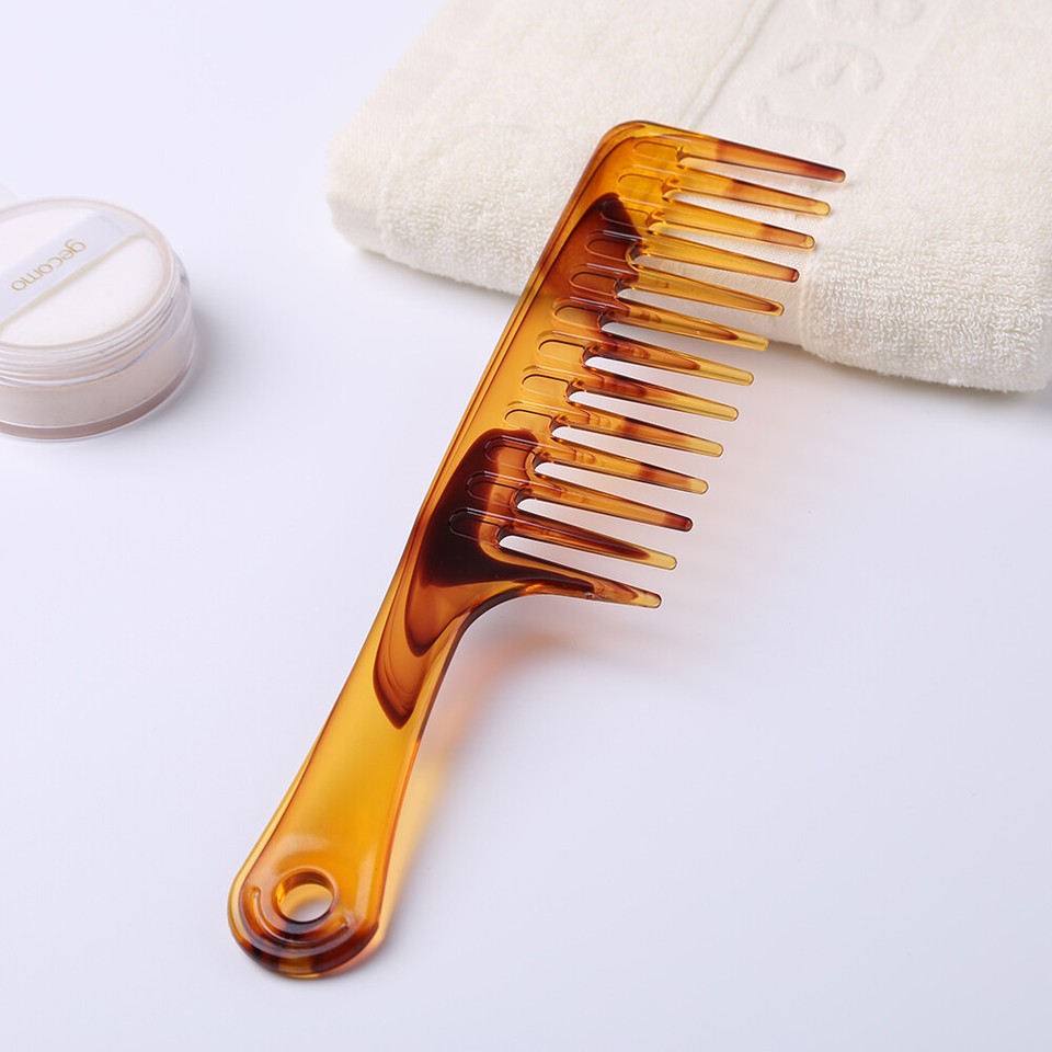 Detangling Curly Hair Comb Back Head Styling Beard Oil Comb Men Wide ...