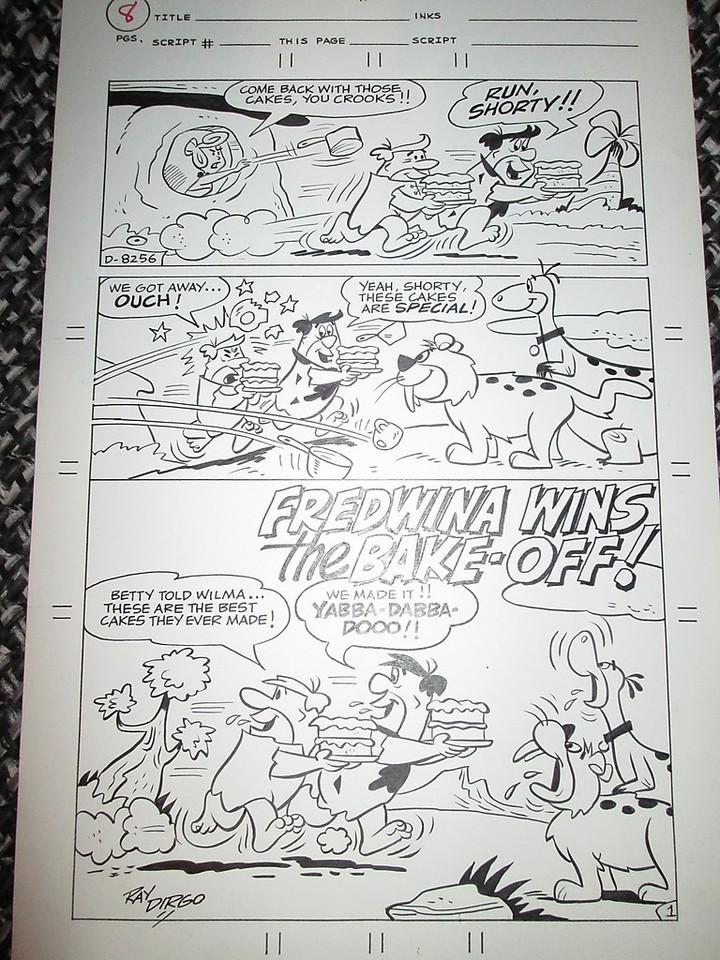 Flintstones Art FREDWINA TITLE PAGE Transvestite Fred & Barney RAY ...