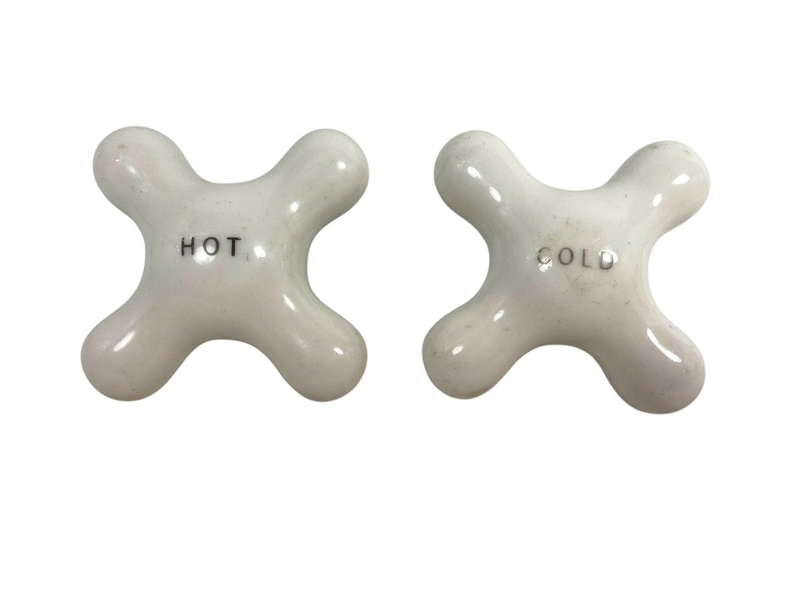 Repcal Faucet Porcelain Cross Handle Sink Tub Bathroom Knobs Hot Cold ...