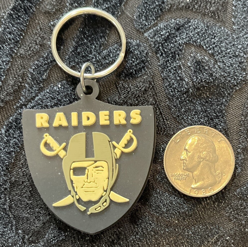 Oakland Raiders Sword Logo Rubber Flexi Soft Key Chain NFL Football ...