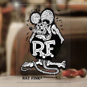 Rat Fink original Ed Roth sticker decal genuine hot rod rat big MOON small