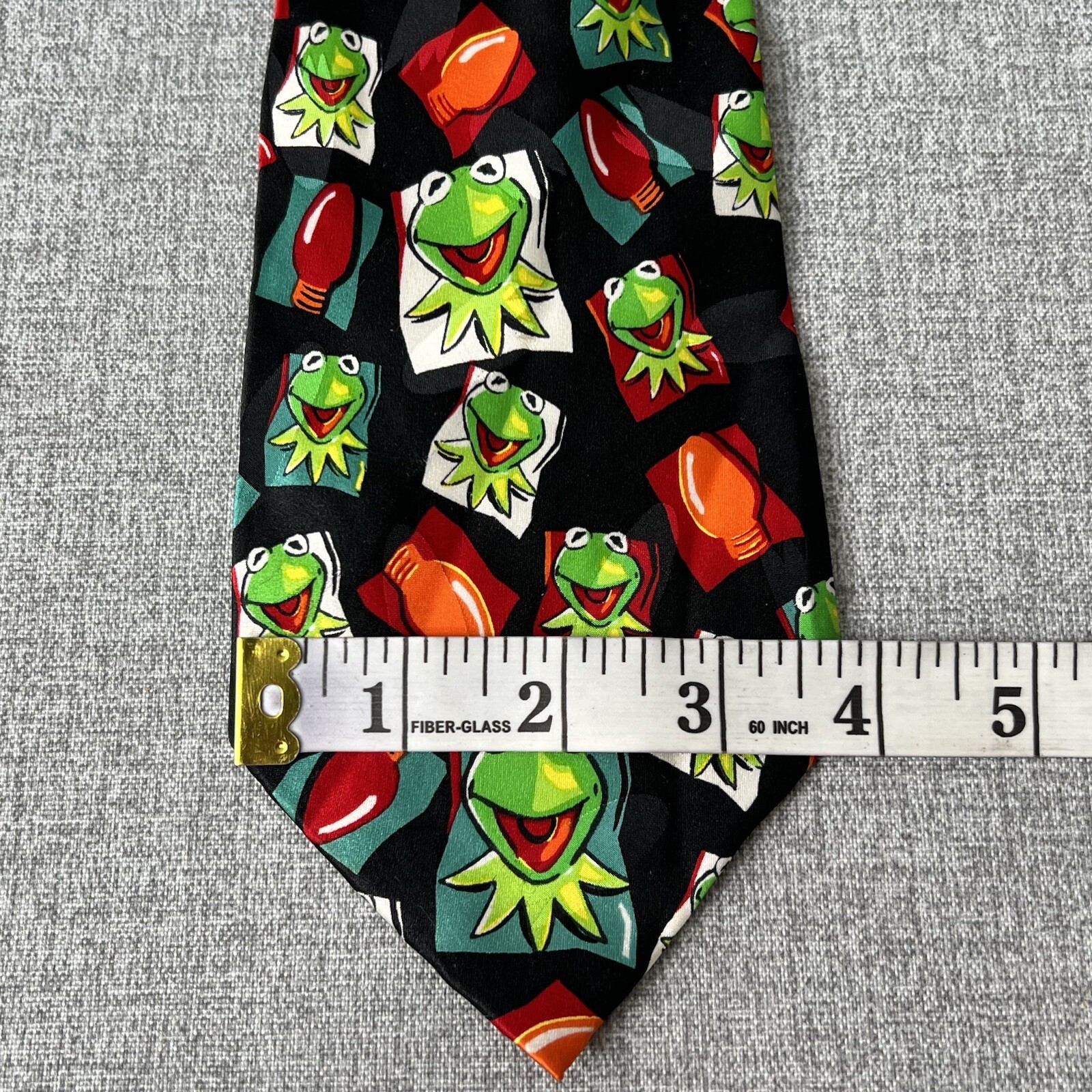 Vintage Jim Hensons Kermit the Frog Tie Mens Necktie … - Gem