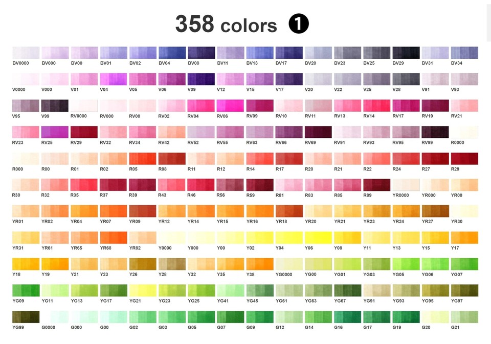 358 Copic marker pen Sketch All color set 358 colors | eBay