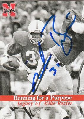 MIKE ROZIER Autographed Signed 2008 TK Legacy card Nebraska Cornhuskers ...