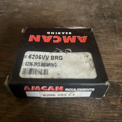 NOS AMCAN Bearing 6206 2RS Deep Groove Ball Bearing | eBay