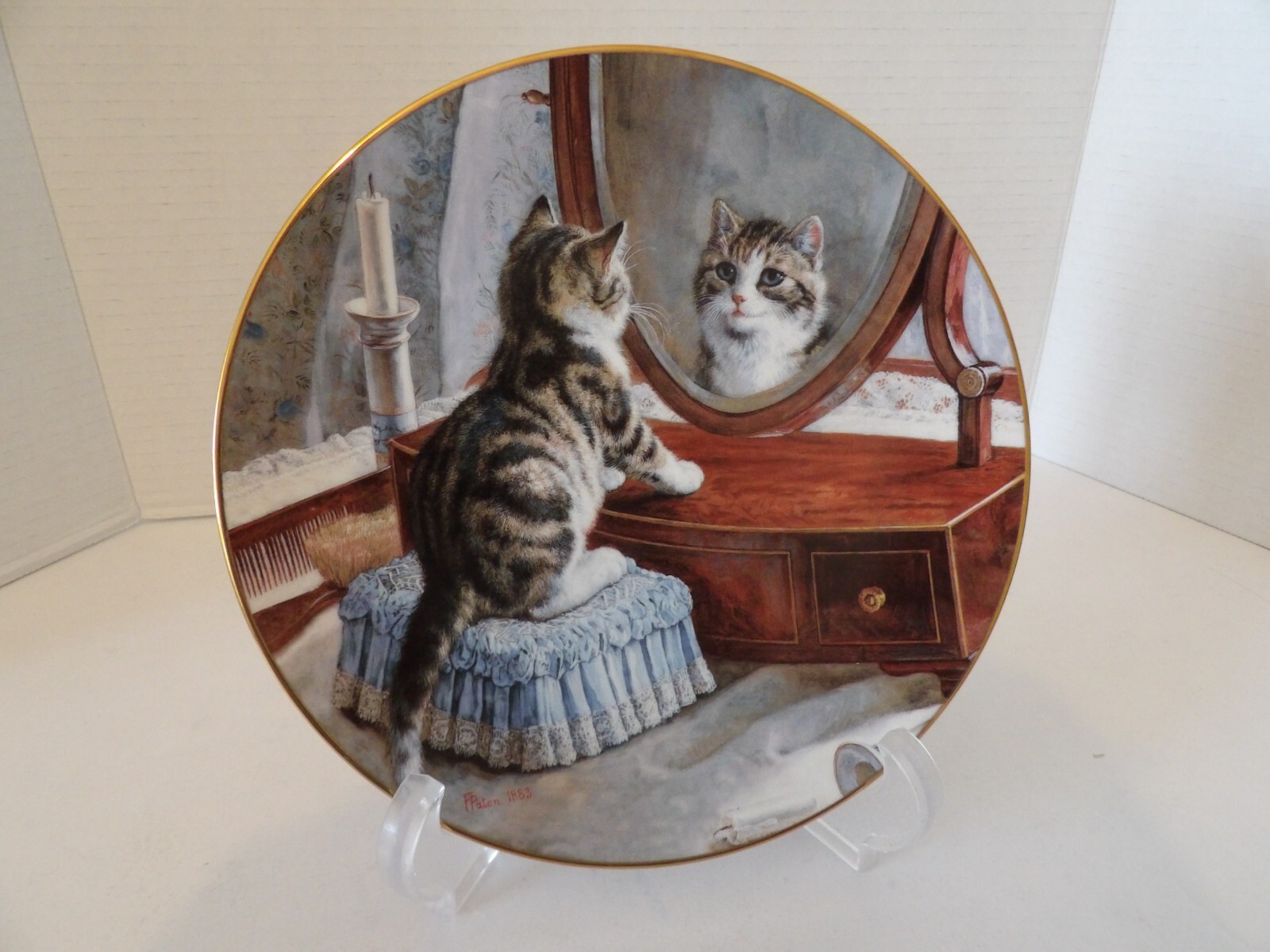 Whos the fairest of them all? by Frank Paton cat capers plate 5824e | eBay
