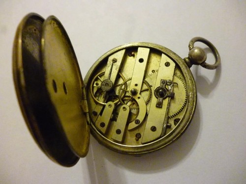 Antique Key wind Pocket watch Cylindre 4 Rubis N.46140 As is to Restore ...