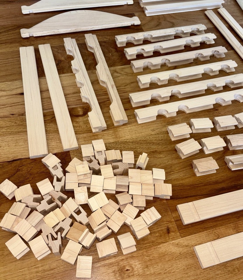 Stack & Stick Solid Wood Educational Building Blocks 125 pc Set STEM ...