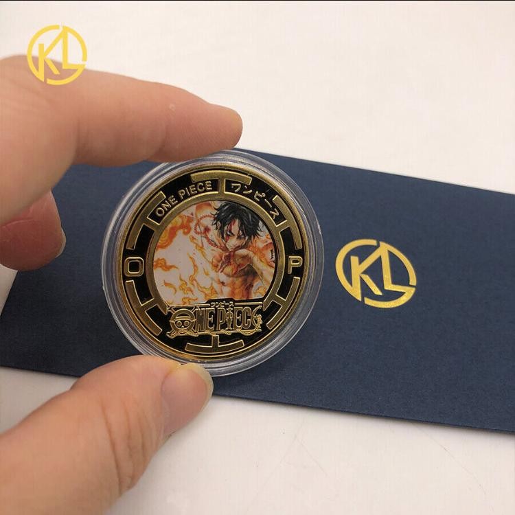 10pcs D Luffy Anime Gold Coins One Piece Monkey Grandline For Nice ...