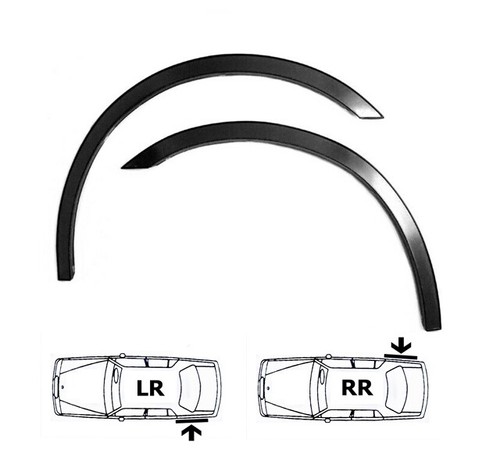 Rear Wheel Arch Trim left right Matt Black Set for MERCEDES R170 SLK ...