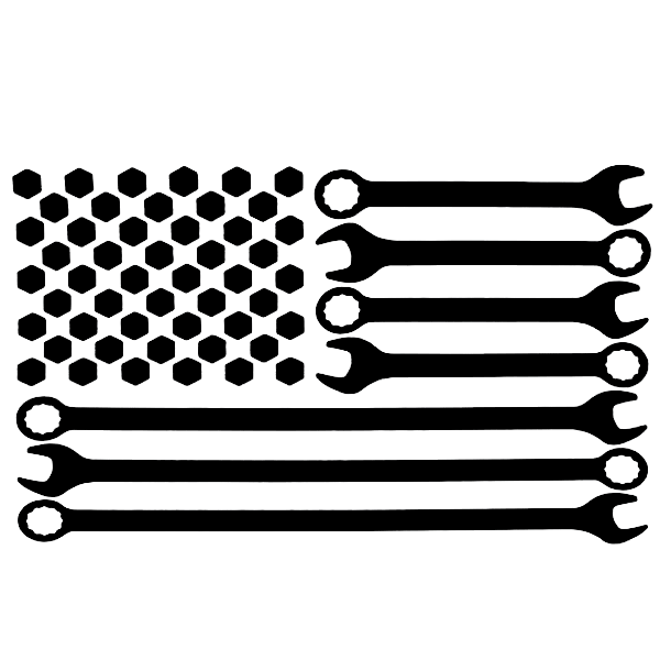 Mechanic American Flag Vinyl Decal Sticker | Wrench Garage Pride 388 | eBay