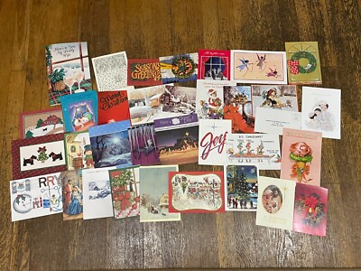 Christmas Greeting Cards Lot of 30+ Used Vintage 1987 1980's | eBay