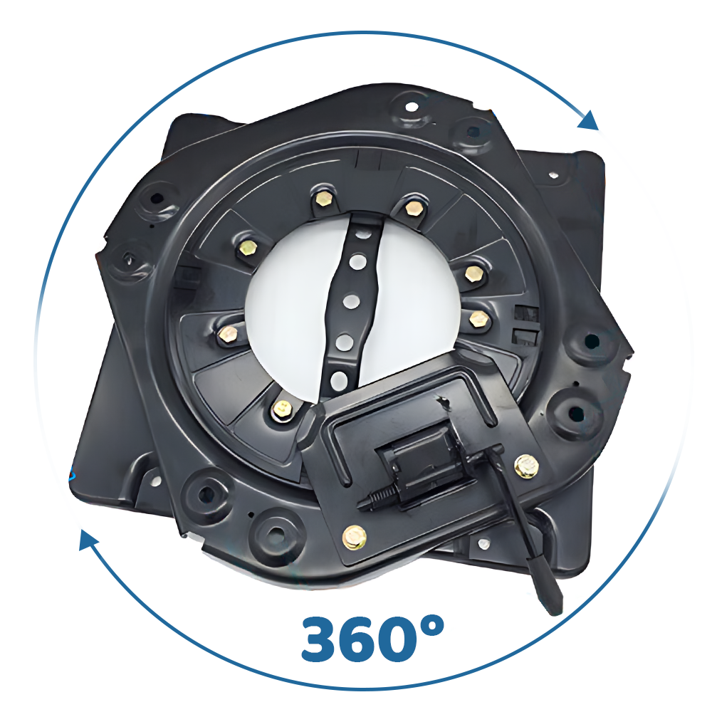 Heavy-duty 15" 360° Car Seat Swivel Turntable Base for RV Bus Mpv 4-way ...