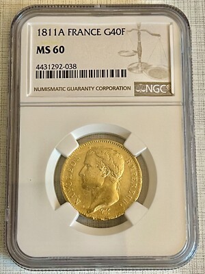 France 1811A Napoleon 40 Francs Gold NGC MS60 SKU# 5891 | eBay