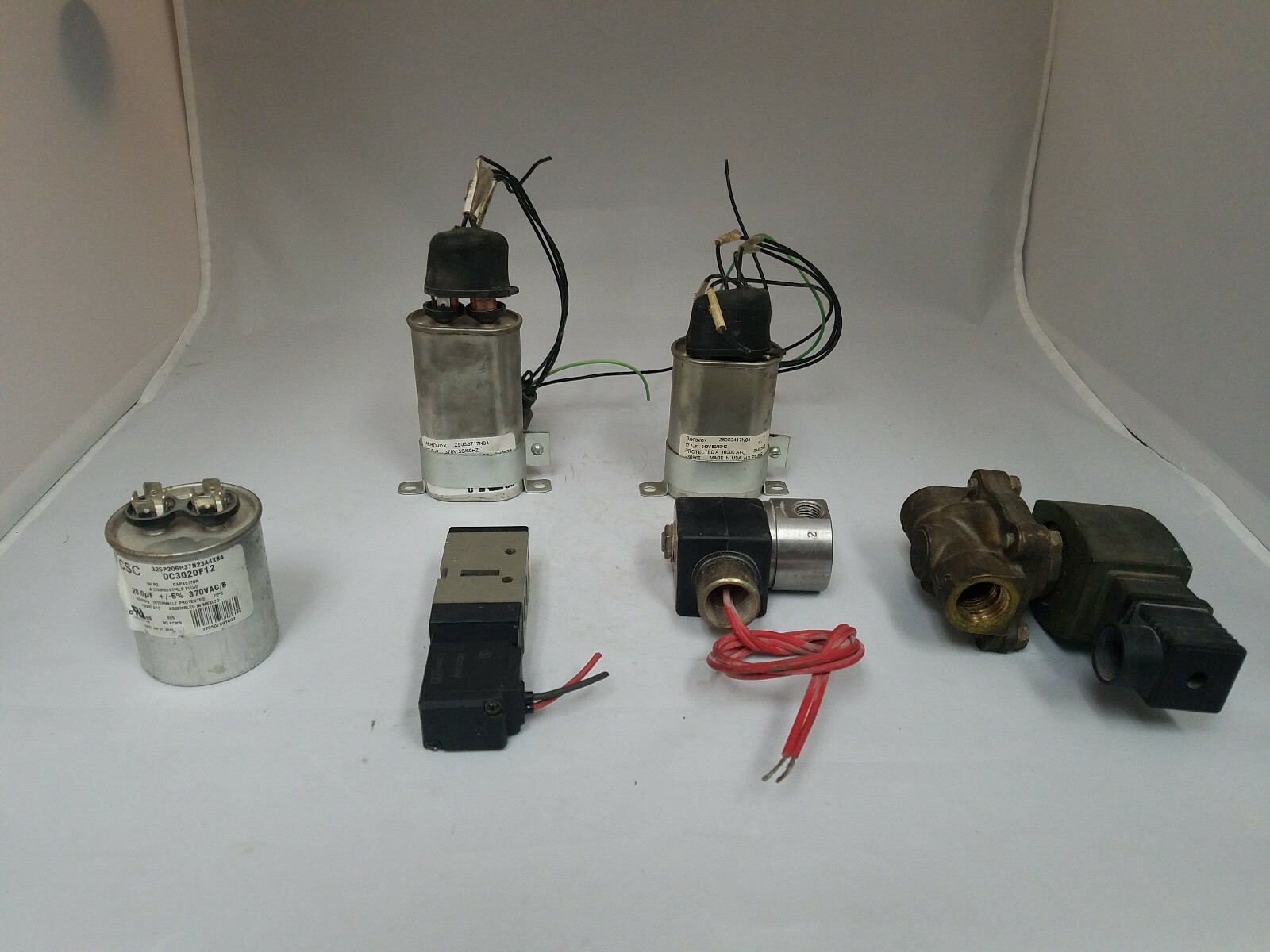 Assorted Capacitors and Solenoid Valves(Lot of 6) | eBay