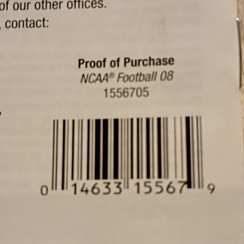 EA Sports NCAA Football 08 Xbox 360 Game American Football 2007 w ...