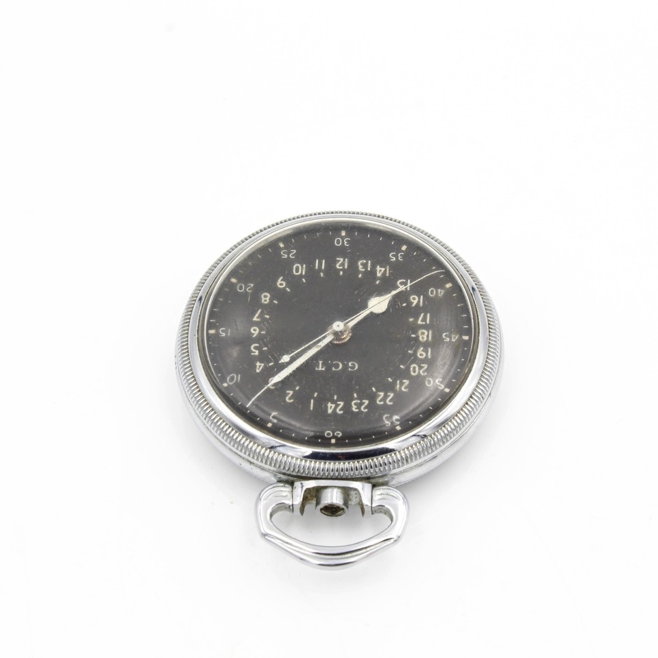 1944 Hamilton US Military GCT 22j 16s 24 Hour Dial 52mm Pocket Watch # ...