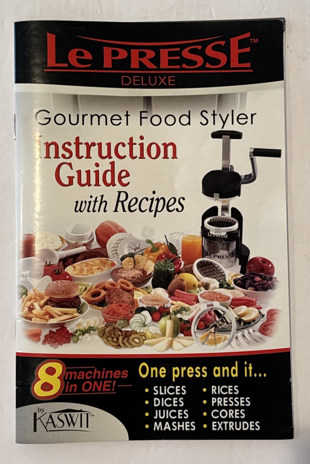 Le Presse Gourmet Food Styler Slicer 8 in 1 Food Processor Prep ...