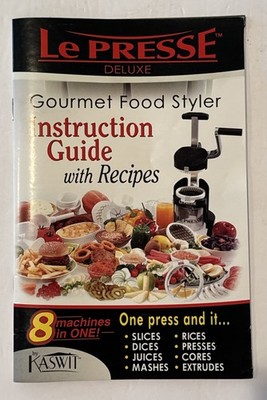 Le Presse Gourmet Food Styler Slicer 8 in 1 Food Processor Prep ...