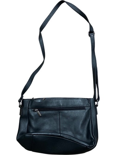 Hotter Crossbody Bag Black Faux Leather Adjustable Strap - Stylish ...
