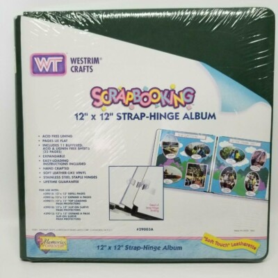 Westrim Crafts Strap Hinge 12x12 Scrapbook Album - Hunter Green Soft ...