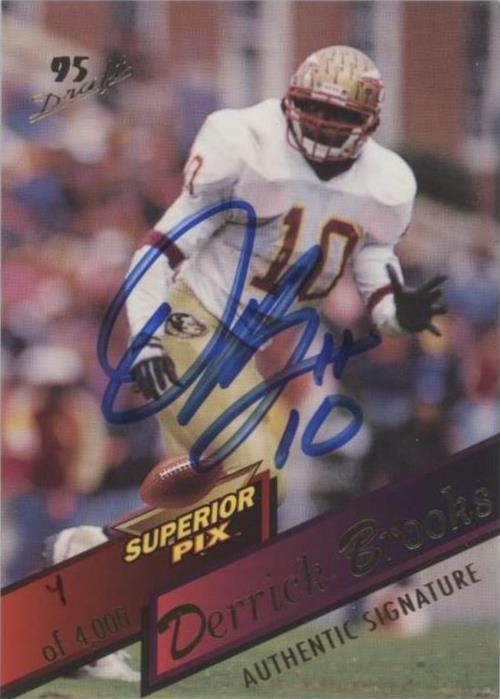 1995 Superior Pix - Derrick Brooks #80 Autographs /4000 (AU, RC) for ...