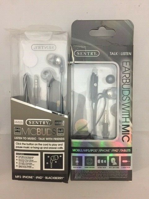 2 Packs of SENTRY EARBUDS w/ MIC | eBay
