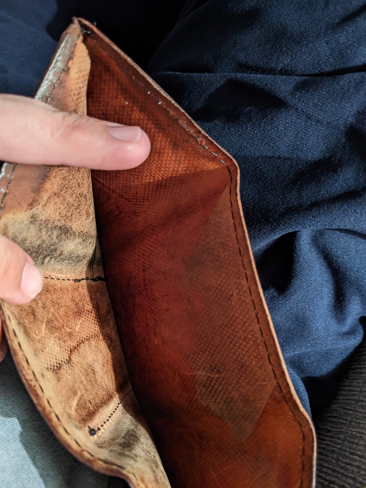 Genuine Shell Cordovan Trifold Wallet Color 8 - Gem