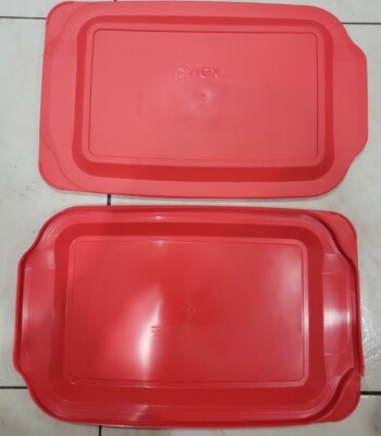 [2]Pyrex Replacement Lid 232-PC 2-Qt Red Plastic Rectangle Cover for ...
