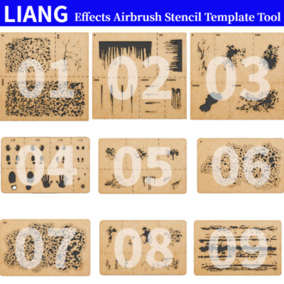 Weathering streaking Wet Paint crack Airbrush Stencil For 1/35 1/48 1/ ...
