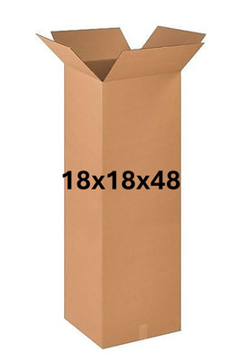 18" x 18" x 48" CARDBOARD BOX - 200 lb - SINGLE BOX - TALL | eBay