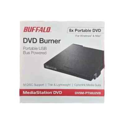 DVD Writer Windows & Mac USB Connection NIB Buffalo DVSM-PT58U2VB ...
