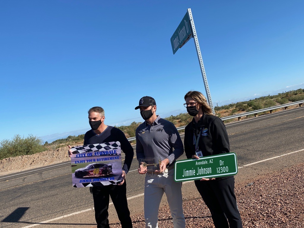 NASCAR SUPERSTAR JIMMIE JOHNSON LAST RIDE AT PHOENIX 8X10 PHOTO W ...