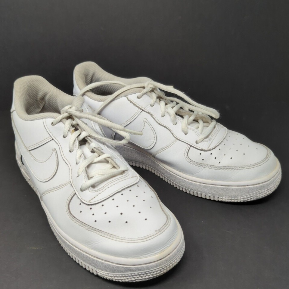 Nike AF1 Air Force One 314192-117 Low White Sneaker Size 7Y | eBay