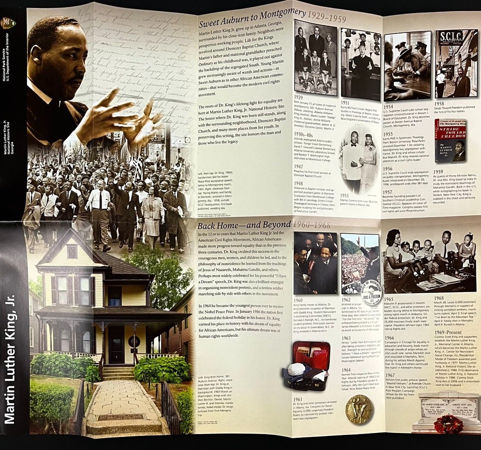2016 Martin Luther King Jr MLK Atlanta Georgia Travel Brochure National ...