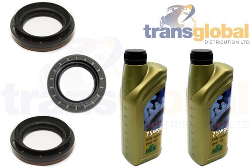 Front Diff Oil Seal Kit & 2L 75W90 Oil for Land Rover Discovery 3 4 ...