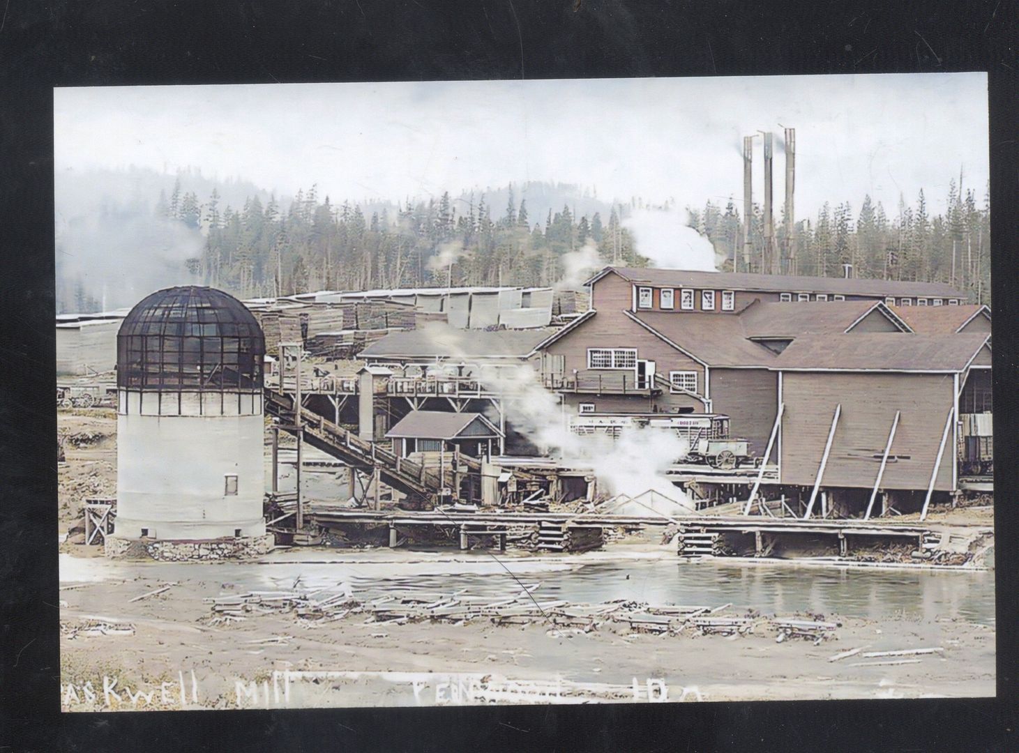 REAL PHOTO BLACKWELL IDAHO FERNWOOD LUMBER MILLS FACTORY POSTCARD COPY ...