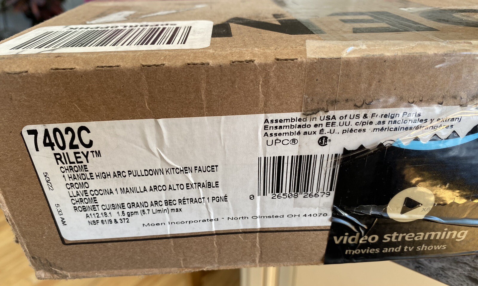 Moen High Arc Riley One-Handle Pulldown Kitchen Sink Faucet Chrome ...