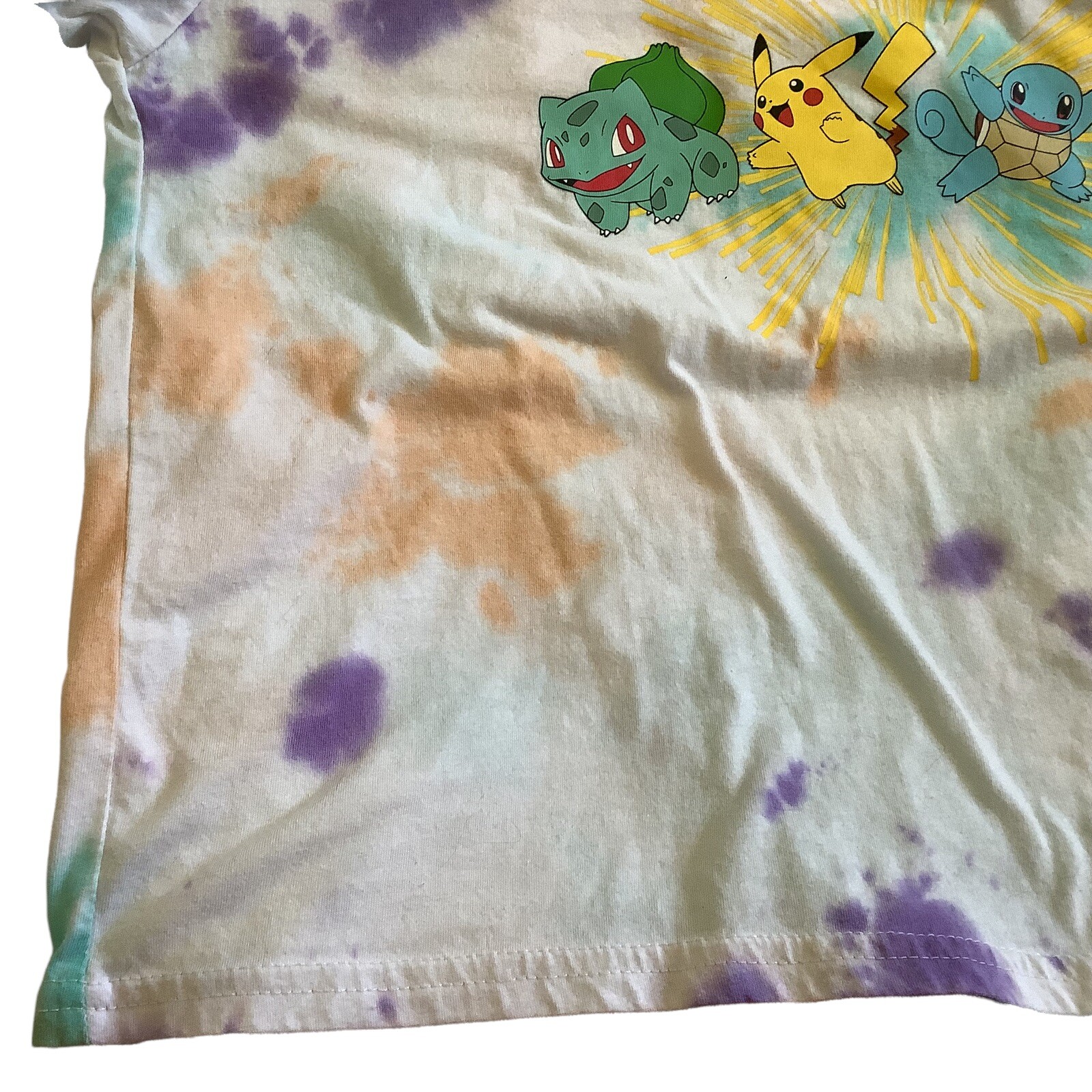 Juniors size XL Pokemon Characters Tie Dye Boxy Cut T… - Gem