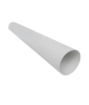 4”/100mm X 350mm Plastic Duct Round Solid Ducting Tube Pipe Ventilation ...