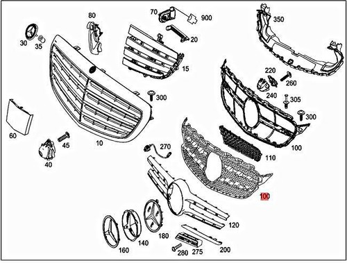 Genuine MERCEDES S205 W205 Sedan Wagon Protective grille 2058880323 | eBay