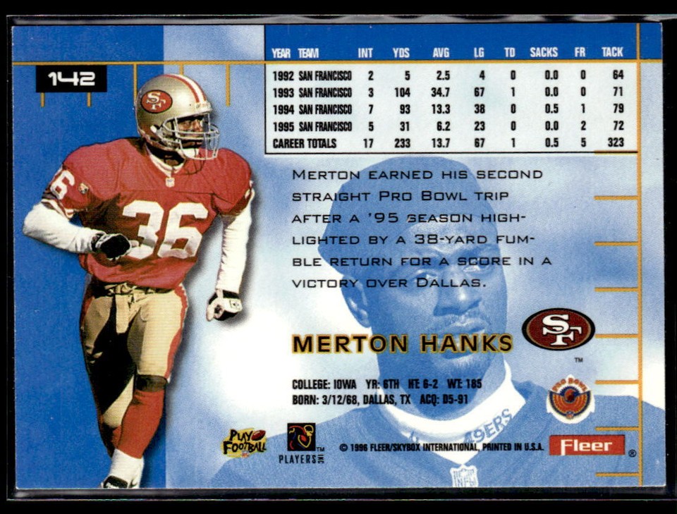 1996 Ultra #142 Merton Hanks Near Mint or Better | eBay