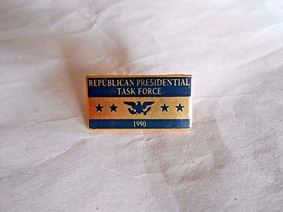 Vintage 1990 Republican Presidential Task Force Political Party Lapel ...