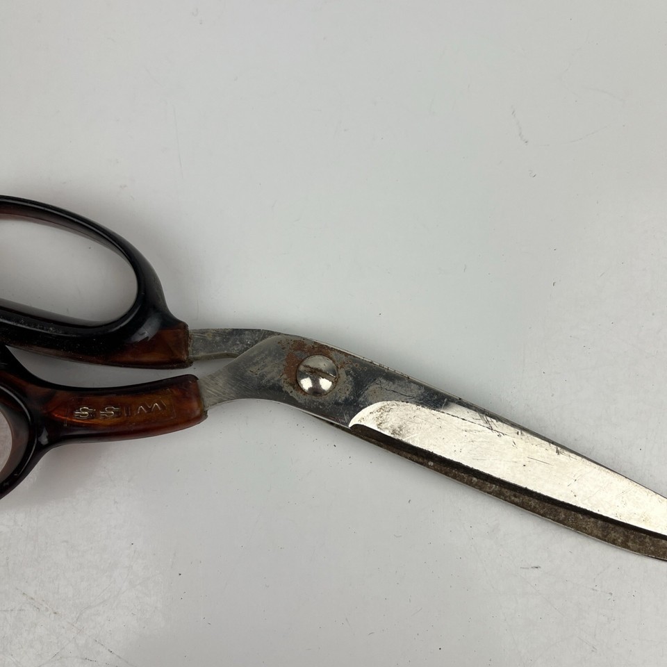 Vintage Wiss 3728 Faux Tortoise Shell Scissors Shears Contura Lite 8.25 ...